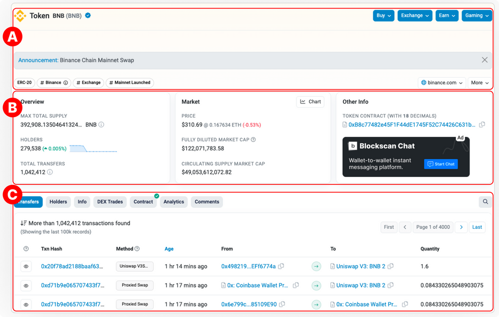 Etherscan Information Center | Understanding the Token page Etherscan Information Center | Understanding the Token page