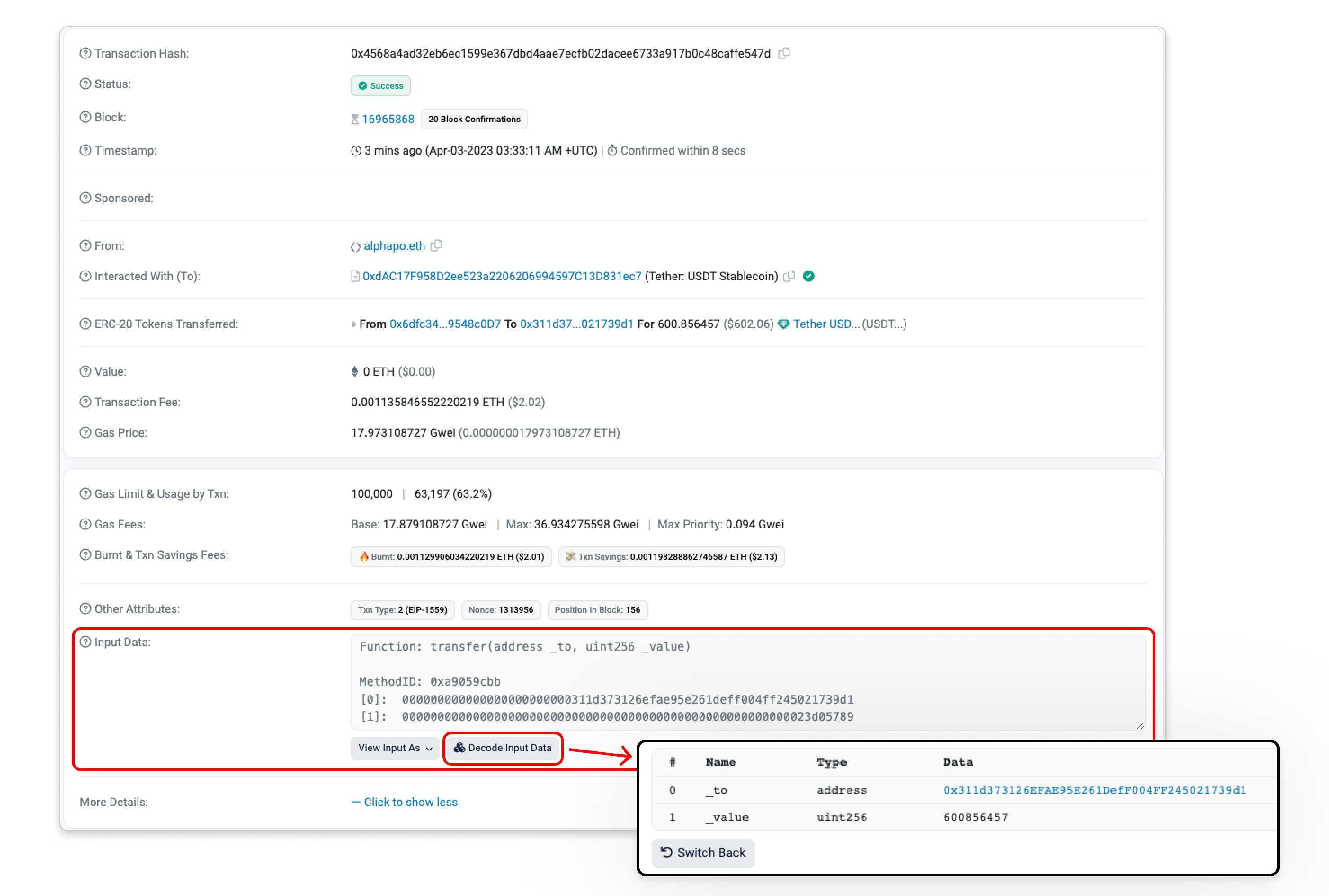 Etherscan Information Center | Understanding Transaction Input Data Etherscan Information Center | Understanding Transaction Input Data